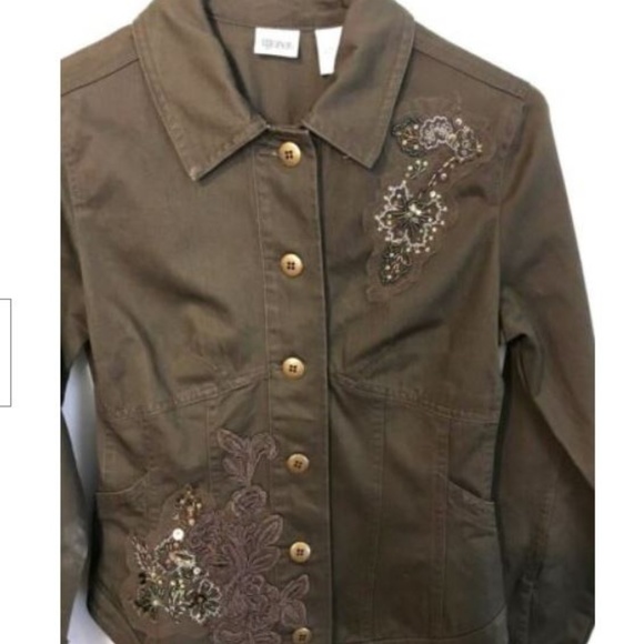 Together | Jackets & Coats | Together Olive Green Embellished Utility ...